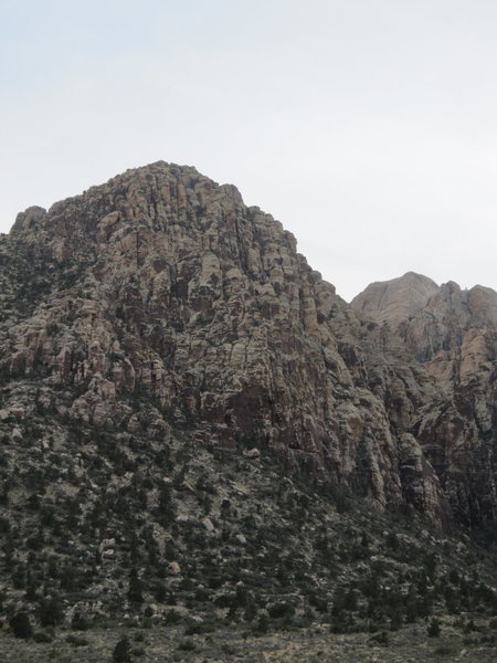 The North east buttress of Bridge Mountain as seen from Icebox Canyon ...