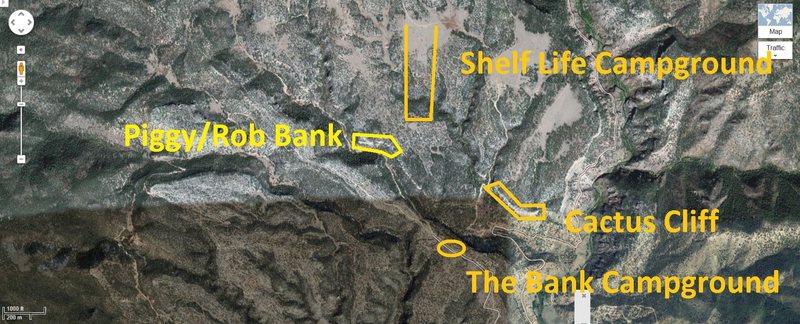 New campground at Shelf Road