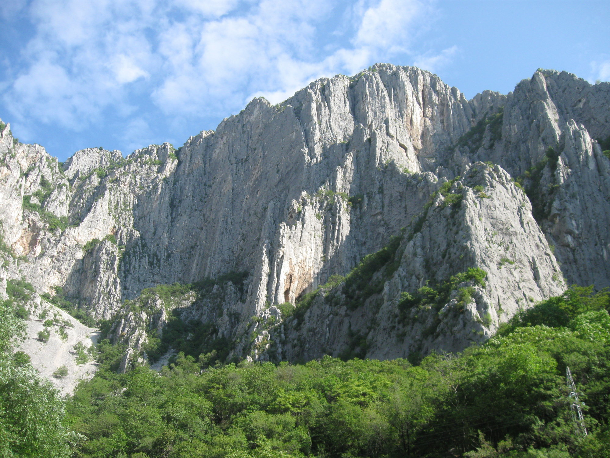 The central portion of Vratsa as seen from the parking area by the hostel.