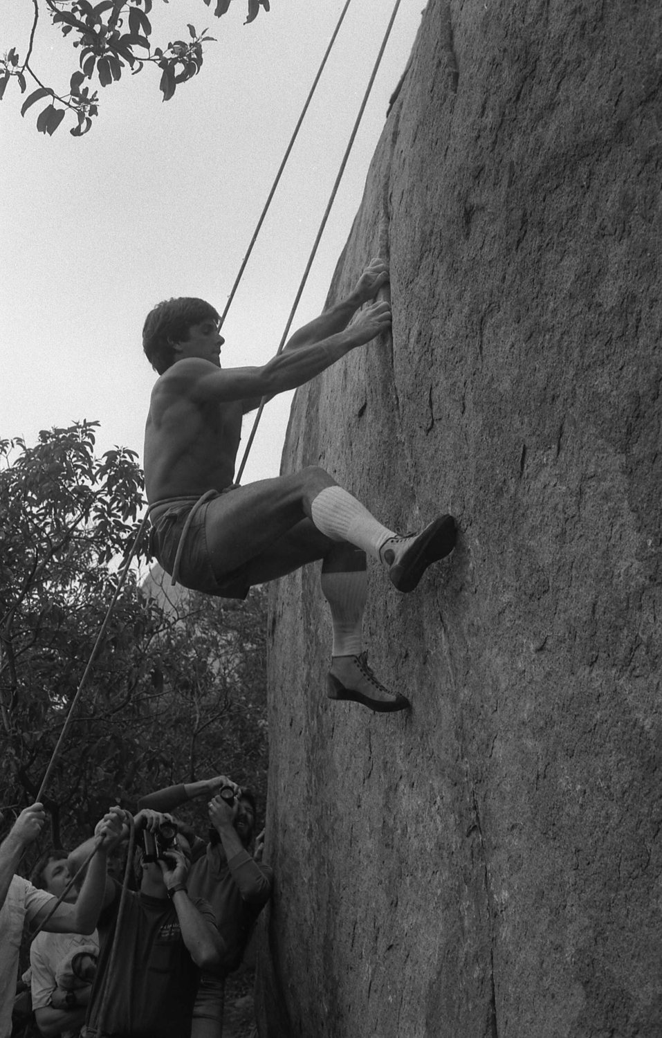 Ron Kauk. First Annual Stone Masters Competition 1986. Photo: M. Stewart
