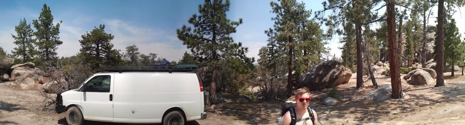 Holcomb Valley Pinnacles, North parking area- Ben and the Stormtrooper ...
