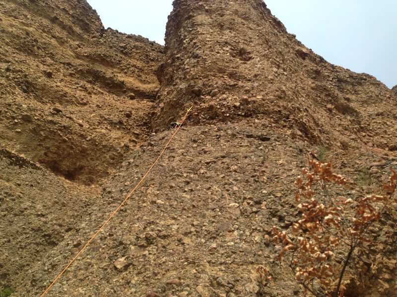 Top rope set on Here Comes The Turkey showing general path of route.