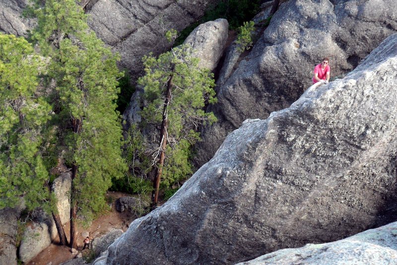 Rock Climbing in Sharks Fin, The Needles Of Rushmore