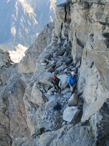 Mike Buturla and Gineth Soto at the top of the 1st pitch - a traversing ...
