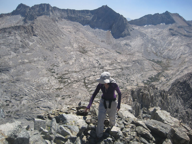 Sara Susca almost at the summit.
