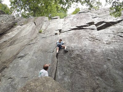 Rock Climb Easy Layback, Carderock