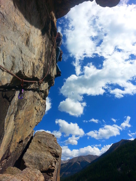 Rock Climb Grotto Wall Traverse, Independence Pass