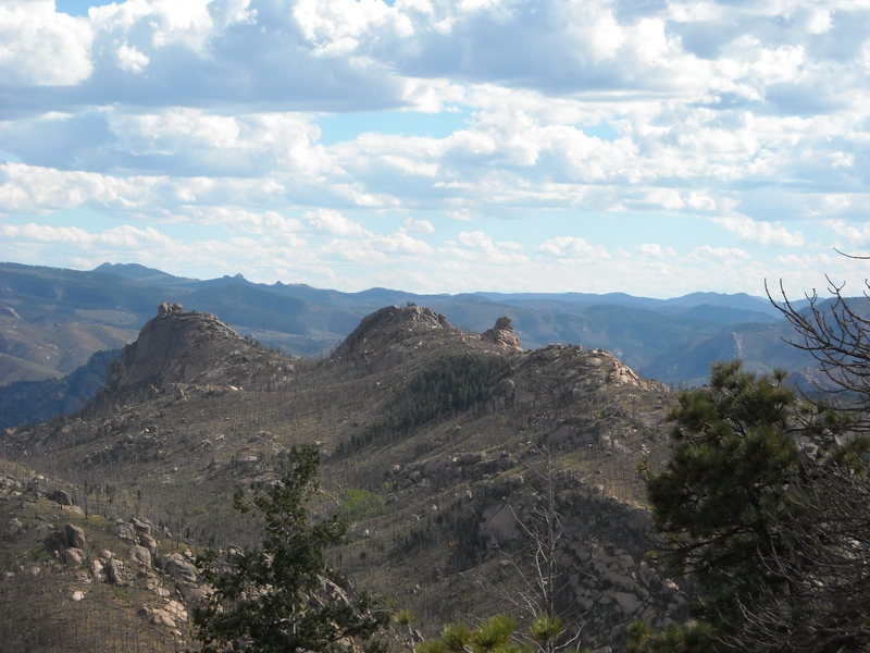 Turkey Rocks as seen from the saddle of Sheeprock...gobble gobble.