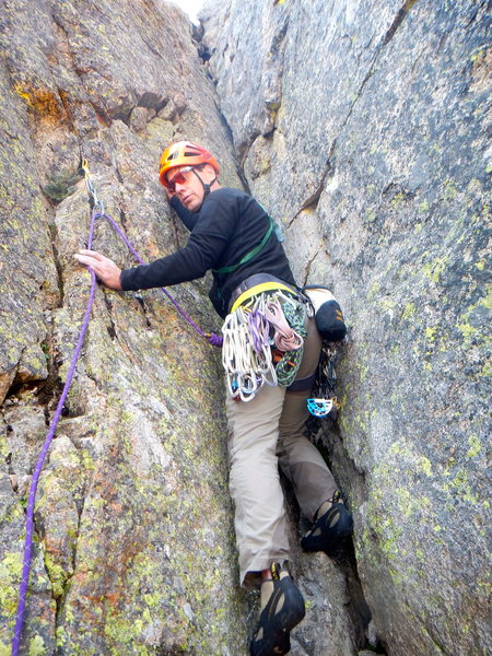 Charles Goldman leading up the 3rd pitch.