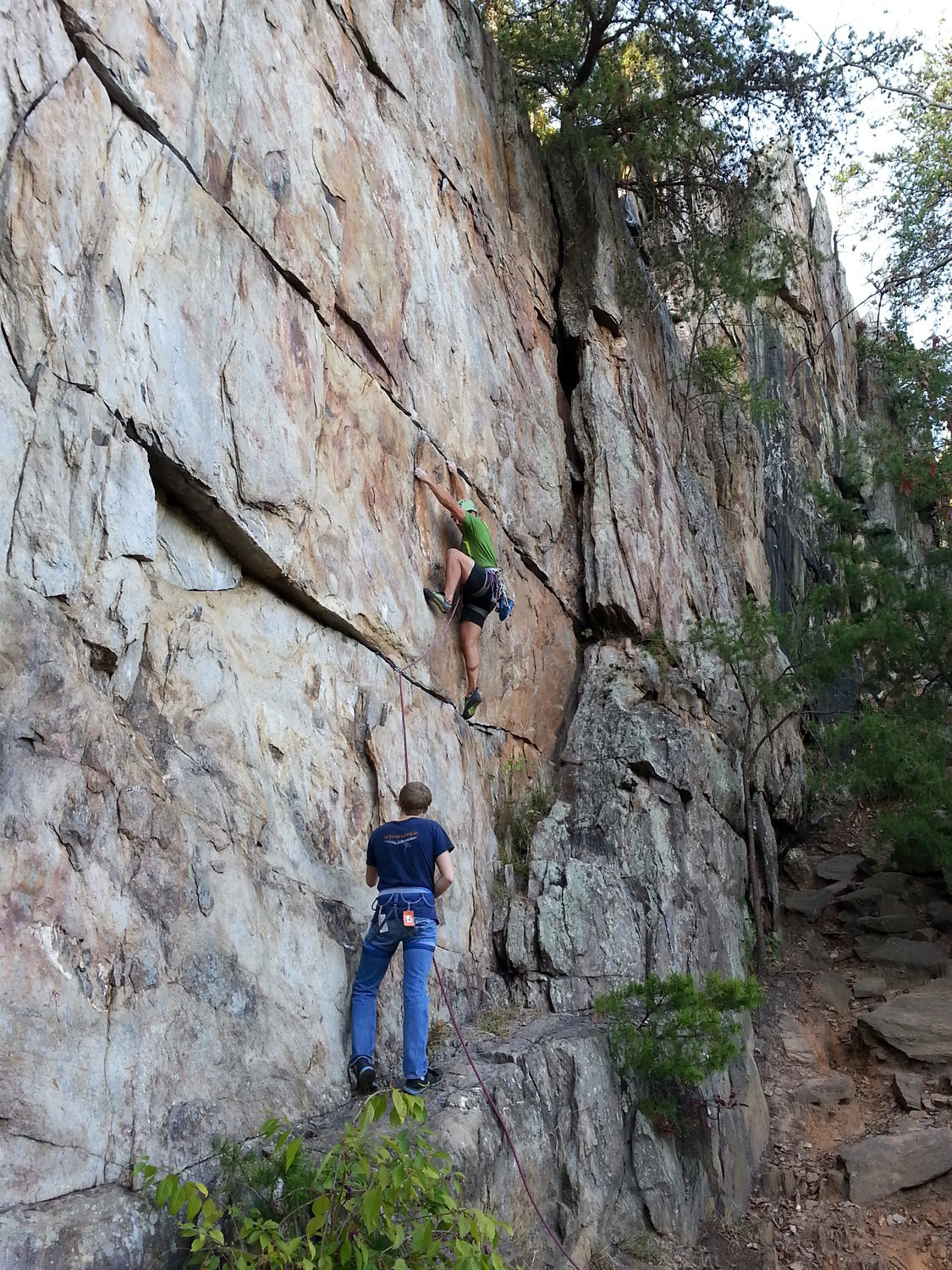 Practice Wall Brick In The Wall(5.10d X) Trad Crowders Mountains State ...