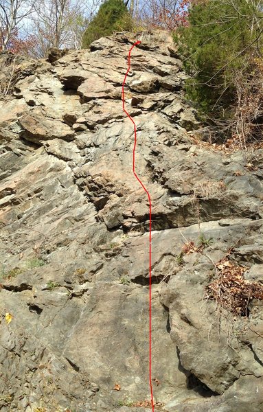 Rock Climb Ian's Climb, Birdsboro Quarry