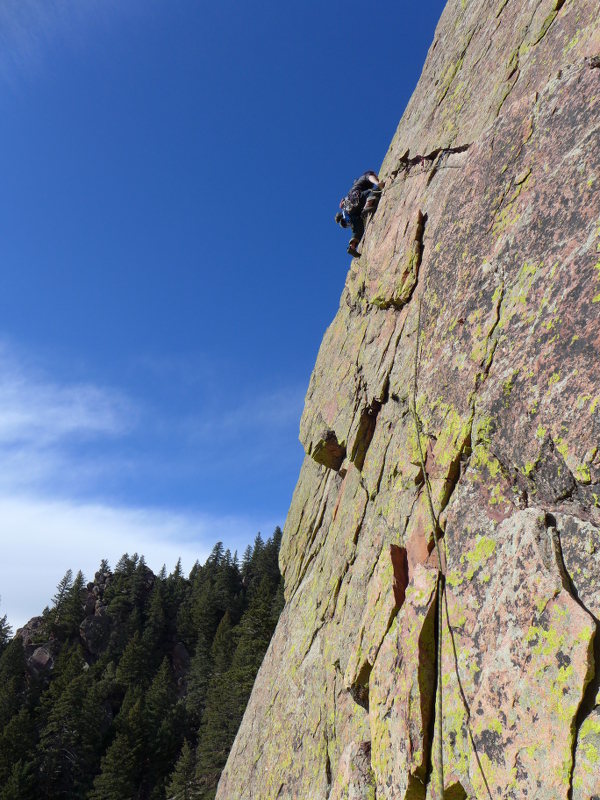 Jake on the traverse pitch.
