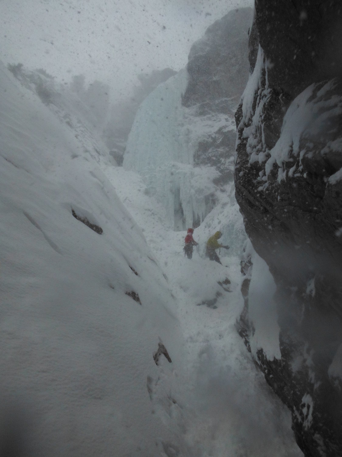 Light flurries caught up to us.