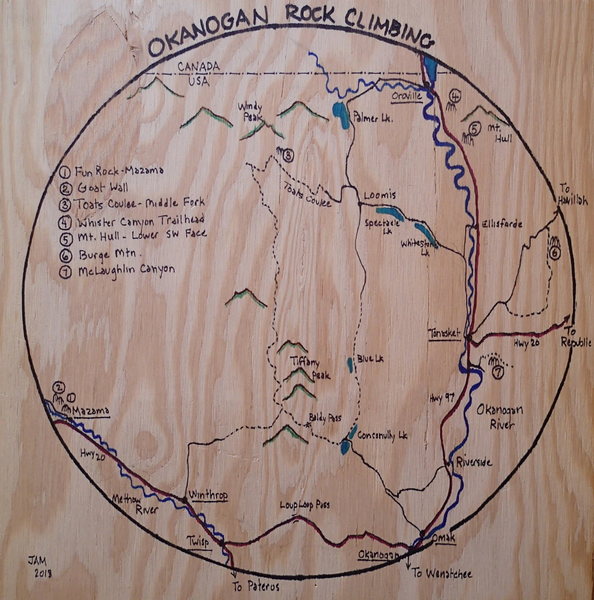 Okanogan climbing map