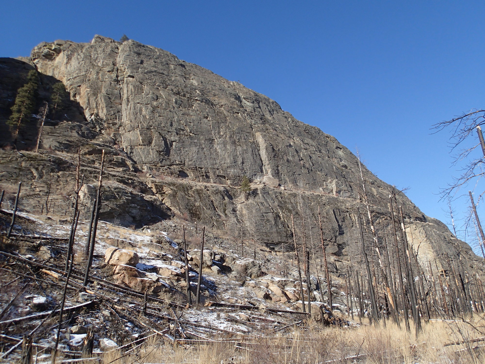 Main Wall (Upper and Lower) from the south (The "Dihedral" route is ...