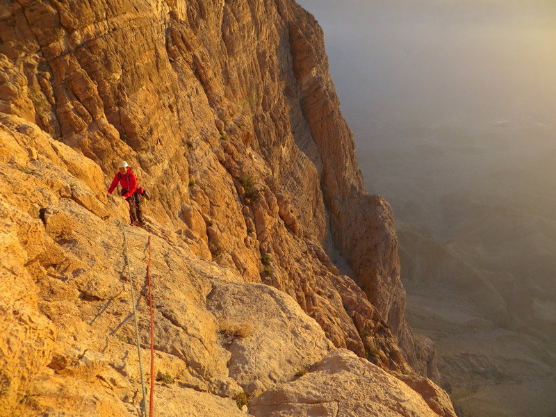 Rock Climbing in Jebel Misht, "proper" Oman