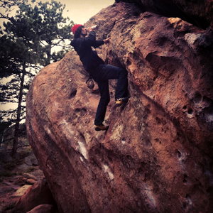 Bouldering in Cloud Shadow, Boulder