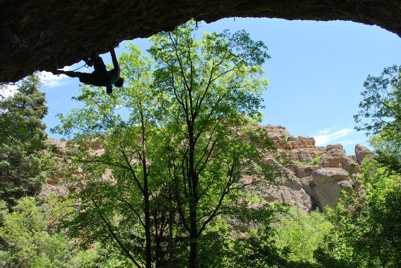 Rock Climbing in Low Standard Cave, Maple Canyon