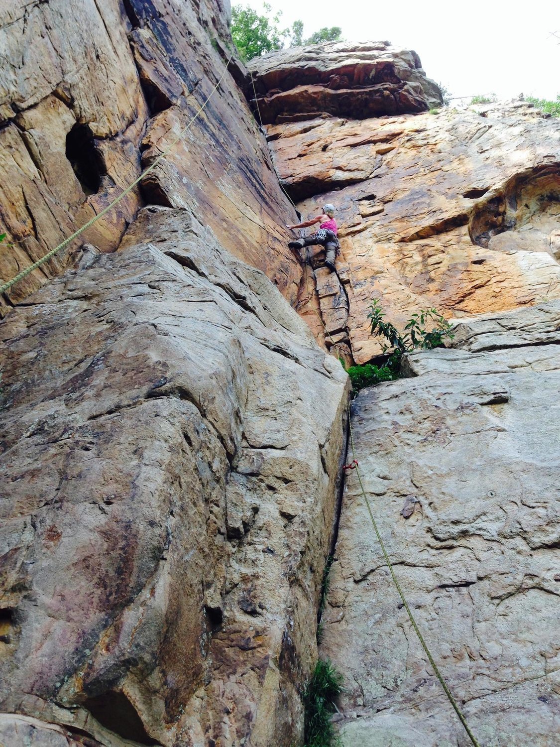 Mock lead with Arno. Fall consequence on lead rope