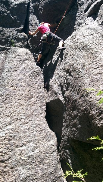Rock Climbing in Traversee area, Val-David