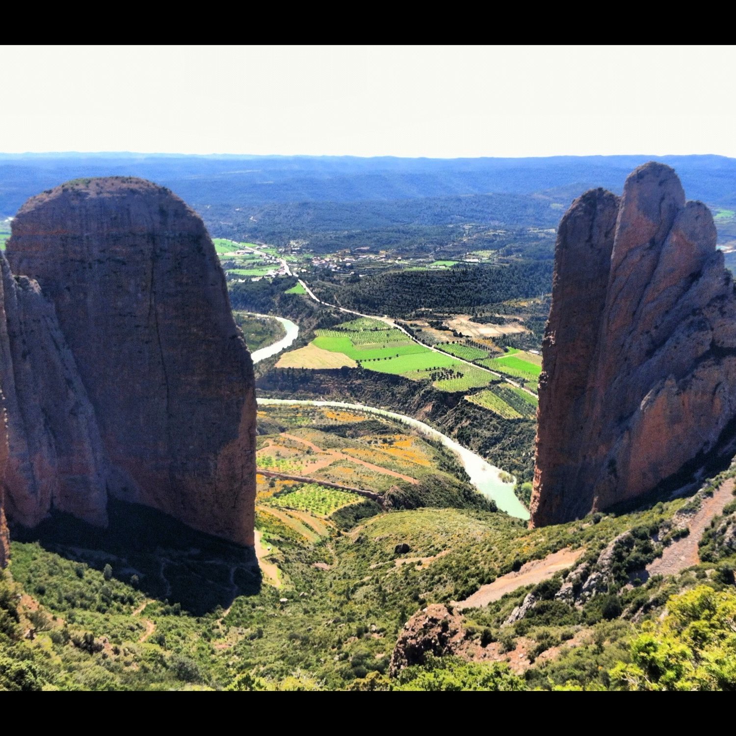 The north side of El Pison (left) and Mallo Fire (right) from the loop ...