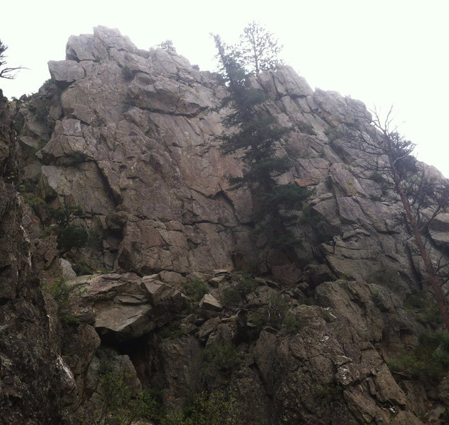 Rock Climbing in Shark's Fin Wall, Estes Park Valley
