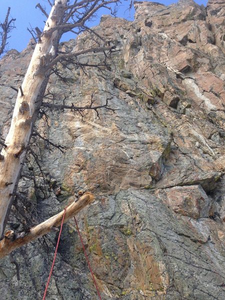 Rock Climb Direct Start to Exum Arete, Rock Springs Buttress