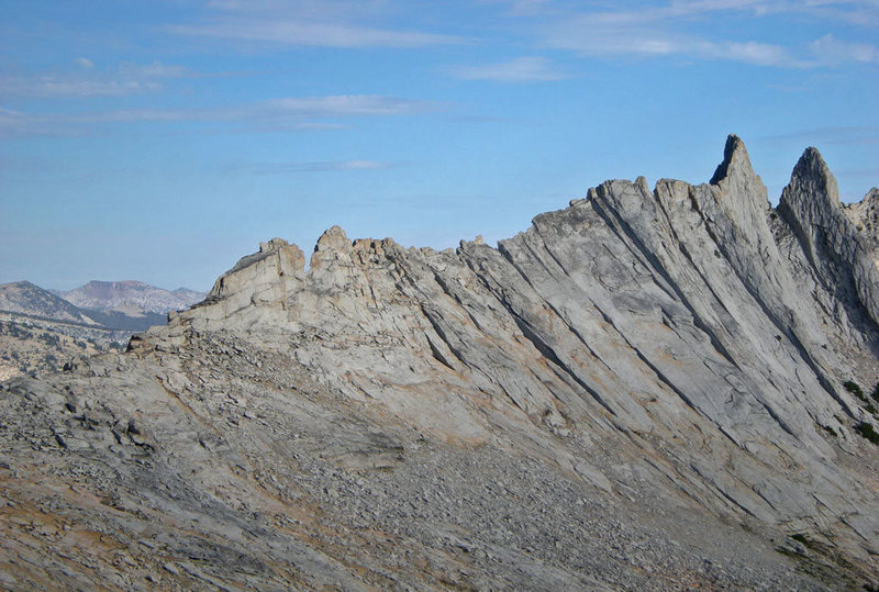 west side of North ridge of Matthes Crest: two mini-towers on left, two ...