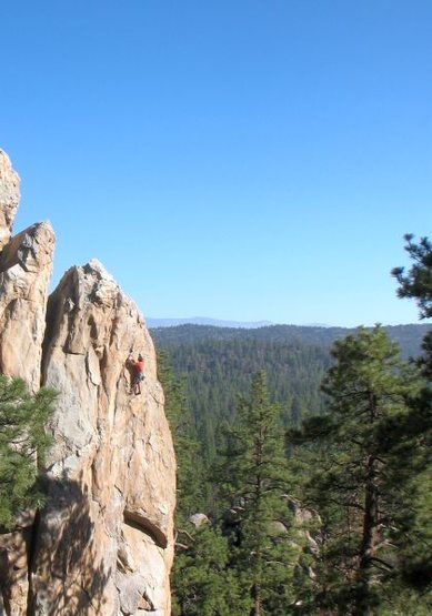 Coyotes in the Henhouse (5.10d), Holcomb Valley Pinnacles