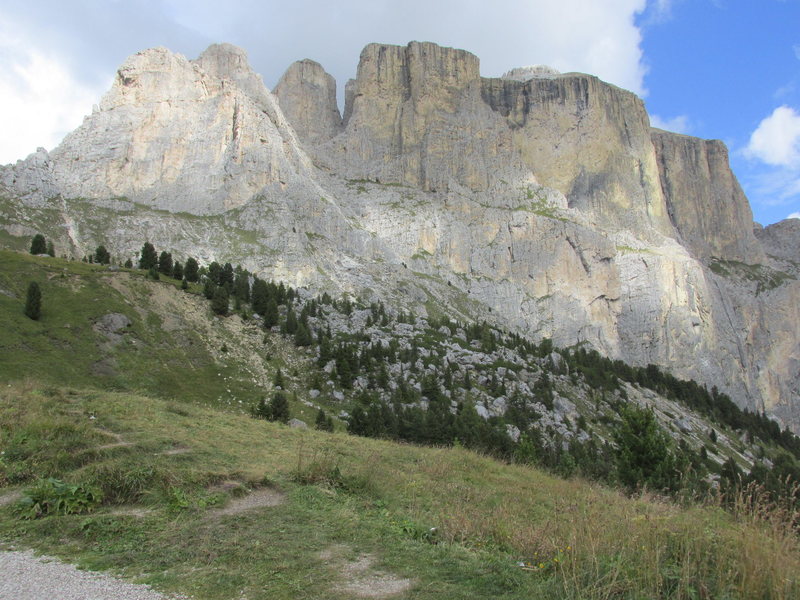 Entire SW side of the Northern Sella massif, from Sella Towers (First ...