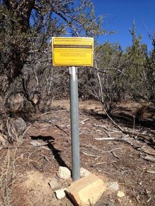 Mining claim marker, Holcomb Valley Pinnacles