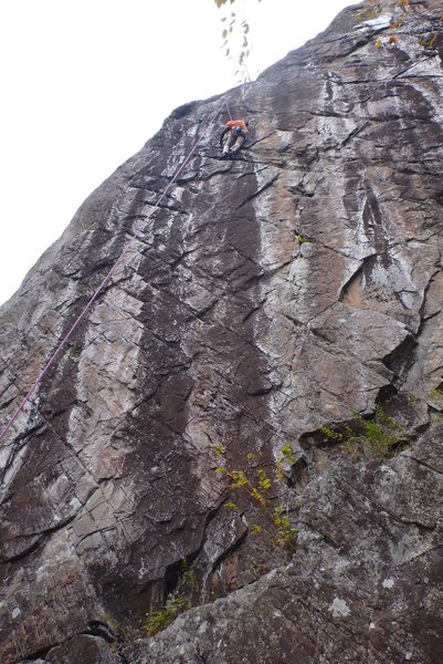 Rock Climbing in Mur du Capitaine, Quebec