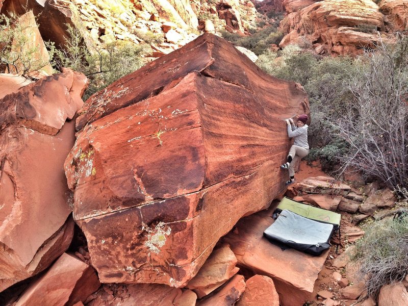 Bouldering in Laffy Taffy, Red Rocks