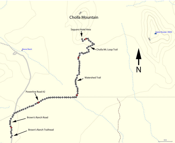 Climbing in Cholla Mountain, Central Arizona