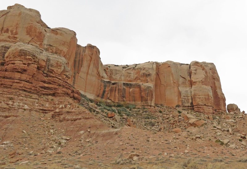 Rock Climbing in Rockfall Wall, Southeast Utah