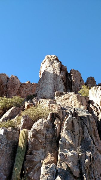 Rock Climbing in Ivory Tower, Central Arizona