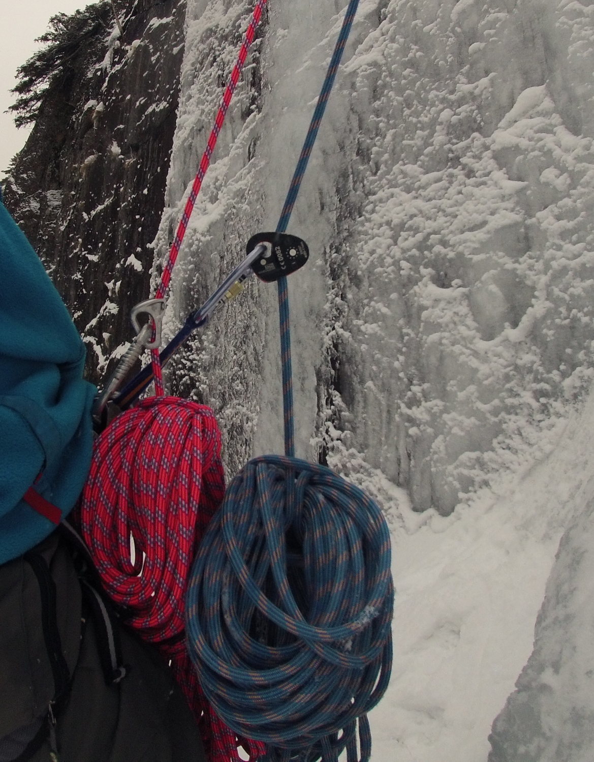 Toprope solo setup. Tibloc backup for a MicroTraxion. Has been working ...