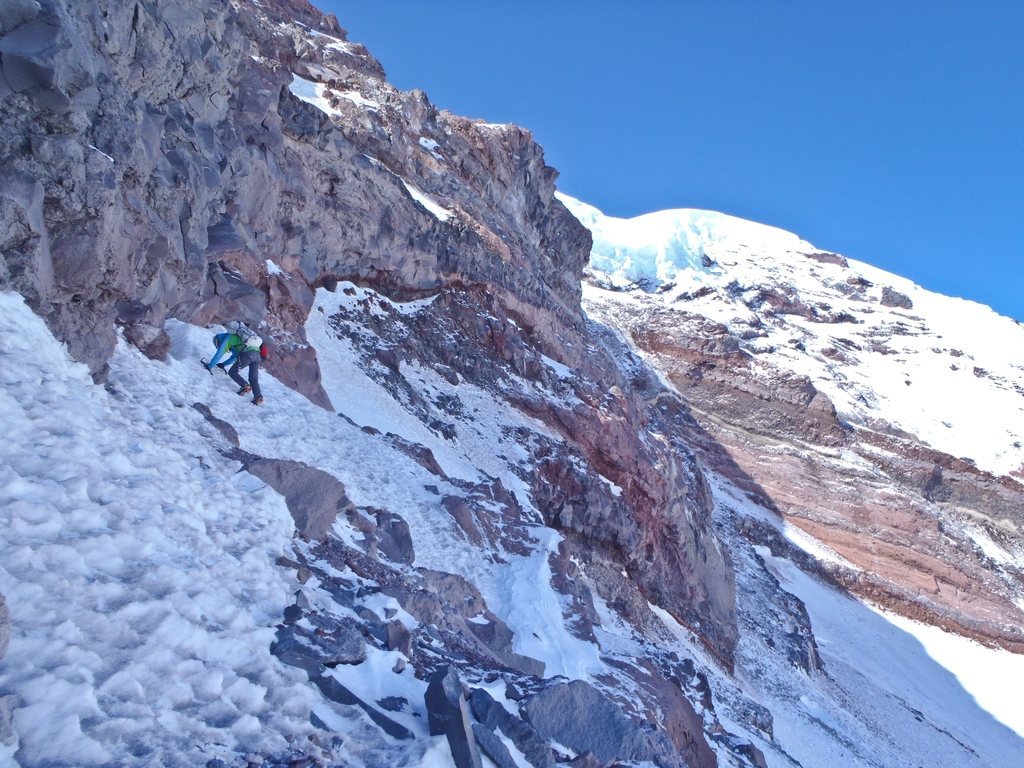 Typical conditions on the upper section of Curtis Ridge. Plenty of snow ...