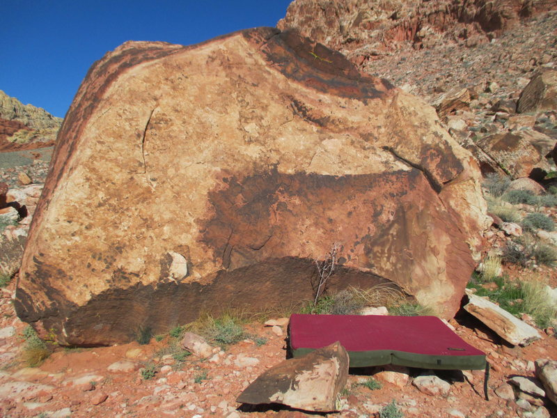 Climbing in Lava Boulder, Red Rocks