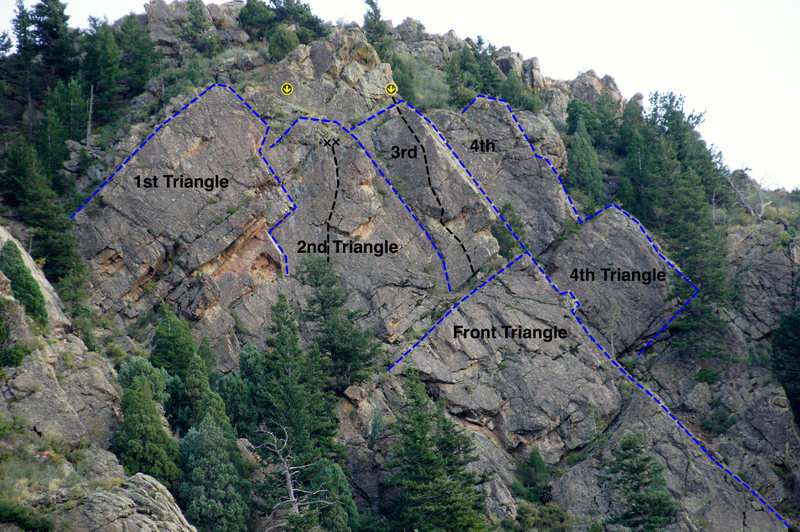 Rock Climbing in First, Second, and Third Triangles, Golden