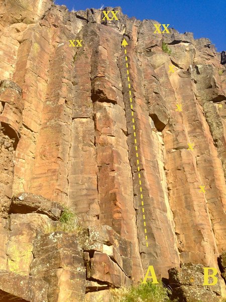 Rock Climb Whitehead Crack, West Idaho