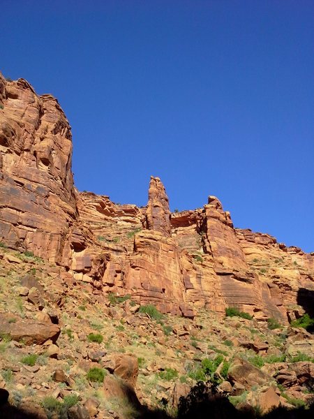 Rock Climbing in Podium Spire, Southeast Utah