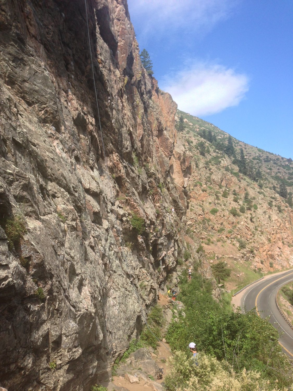 Steep slabs at Little Eiger.