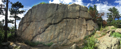 Climbing in The Dome Boulder, Boulder Canyon