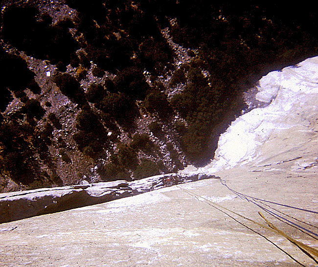 FA Mescalito 1973, Charlie Porter (down below)a pitch up from the Molar ...