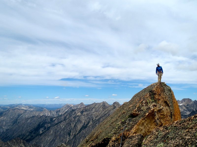 standing on the northern of the two summits