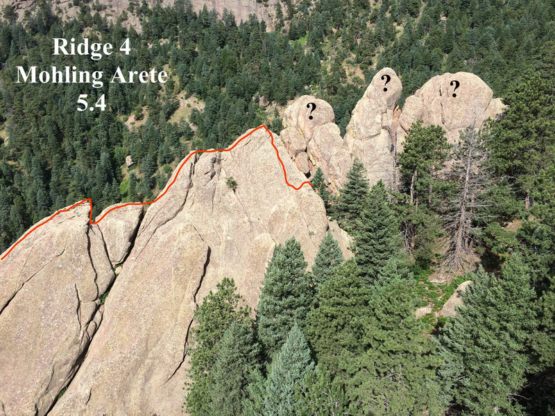 Upper ridge. Not sure about 3 marked "summits". Looked ok, but we did ...