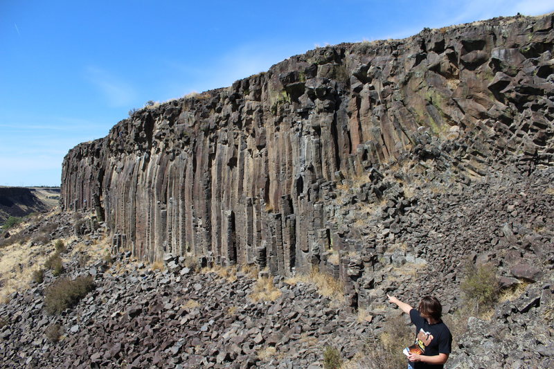 Rock Climbing in Tall Cliffs, West Idaho