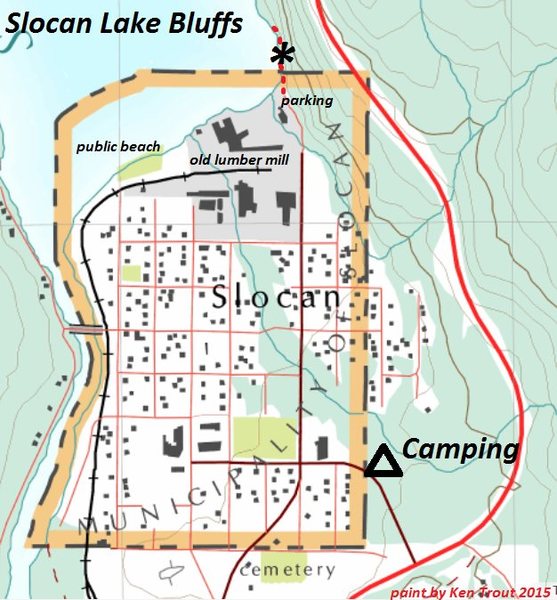 Rock Climbing in Slocan Lake Bluffs, British Columbia