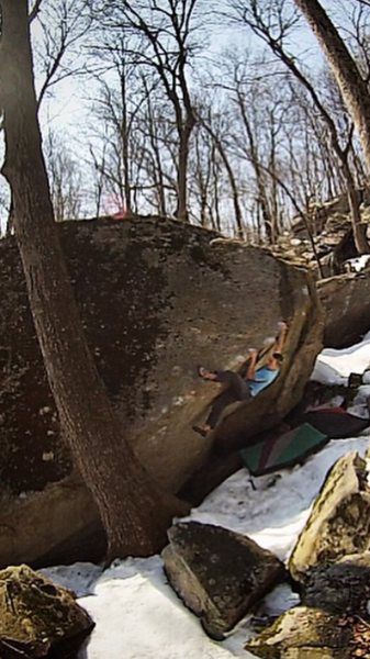 Climbing in Evolution Boulder, Ice Pond